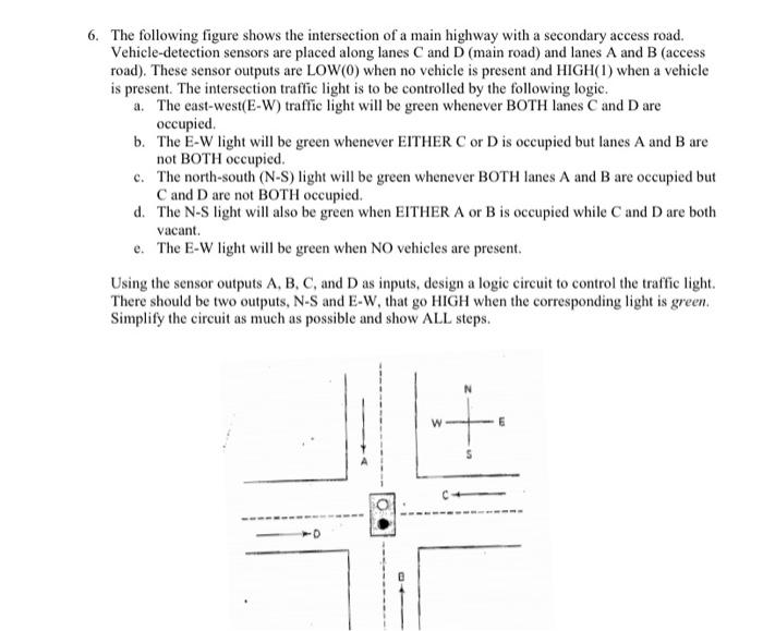 Solved 6. The following figure shows the intersection of a | Chegg.com
