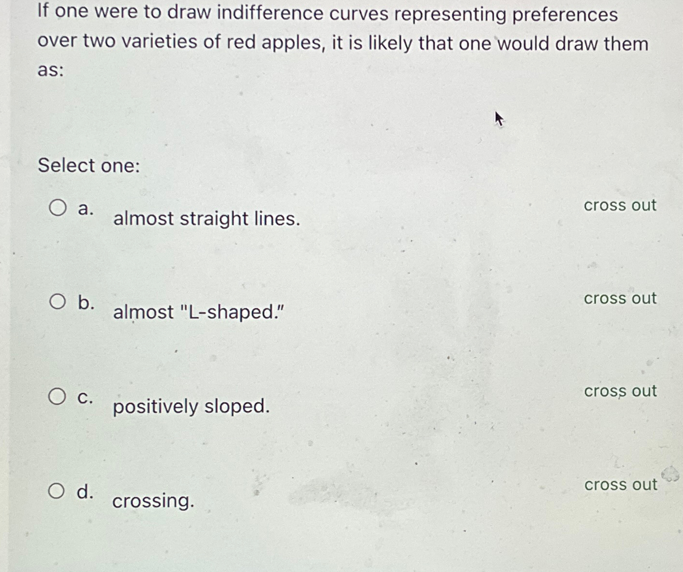 Solved If one were to draw indifference curves representing | Chegg.com