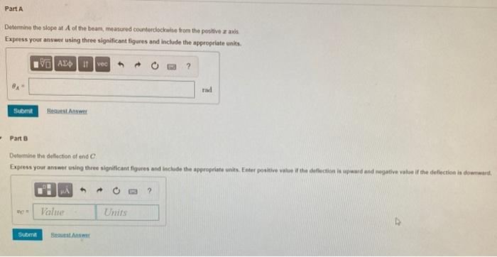Solved Consider the beam shown in (Figure 1) E = 29(103) ksi | Chegg.com