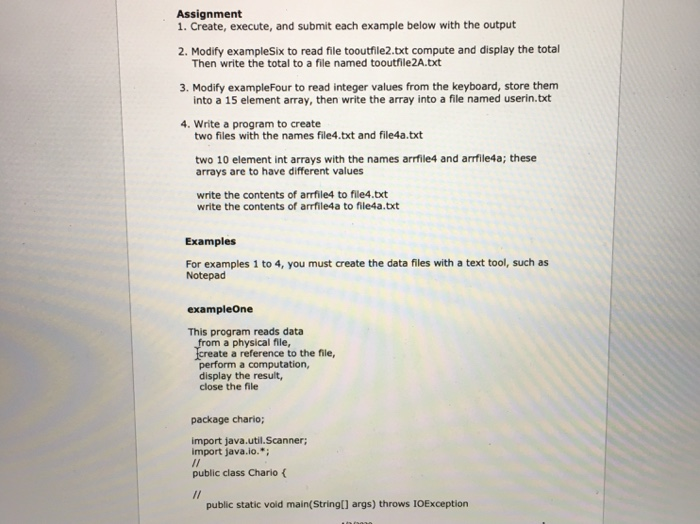 Solved File file1 = new File("fileOne.txt"); //Create a | Chegg.com