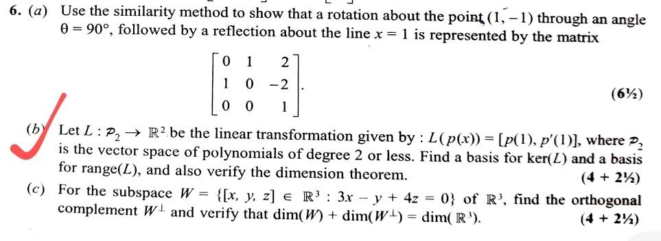 Solved (a) Use the similarity method to show that a rotation | Chegg.com