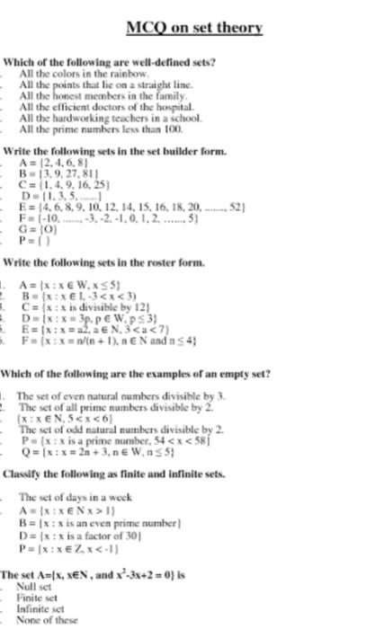 Solved Which of the following are well-defined sets? All the | Chegg.com
