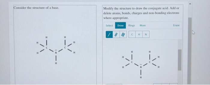 Solved Consider the structure of a base. Modify the | Chegg.com
