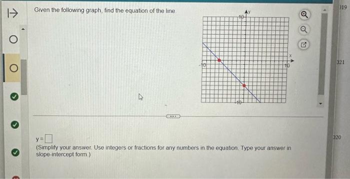 Solved Given the following graph, find the equation of the | Chegg.com
