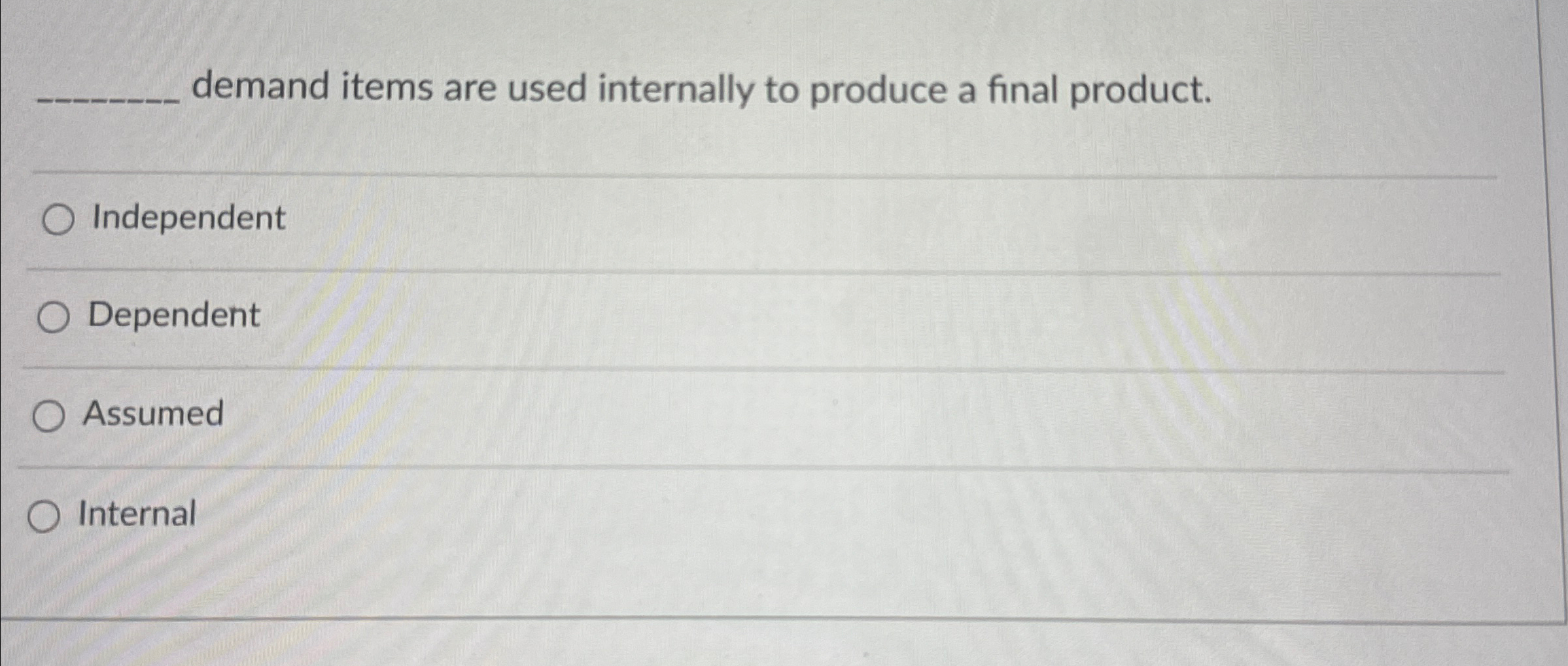 Solved demand items are used internally to produce a final | Chegg.com