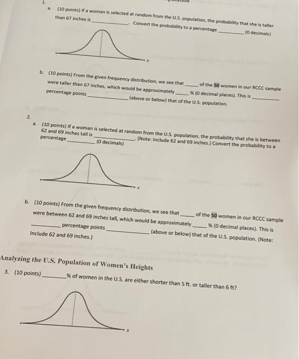 Solved follow the directions above the sample of heights: | Chegg.com