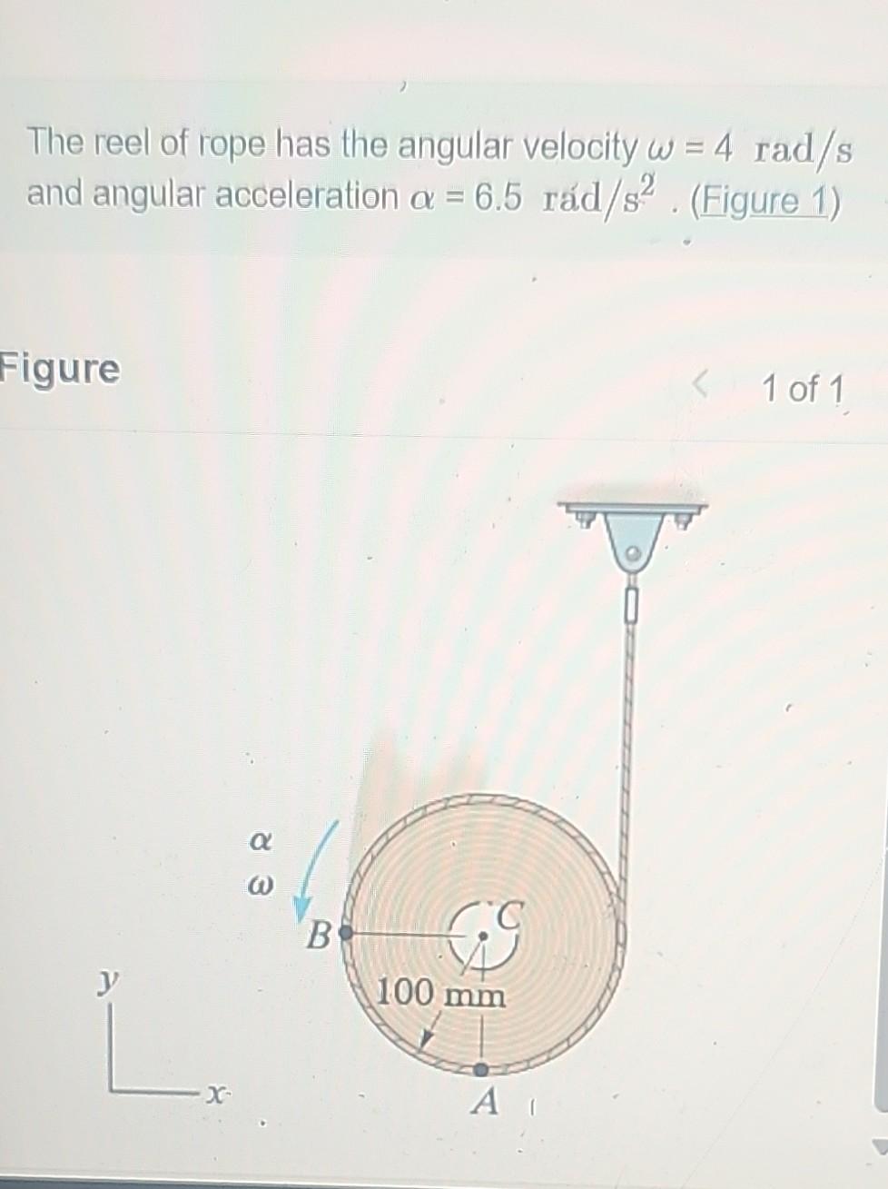 Solved The reel of rope has the angular velocity ω=4rad/s | Chegg.com