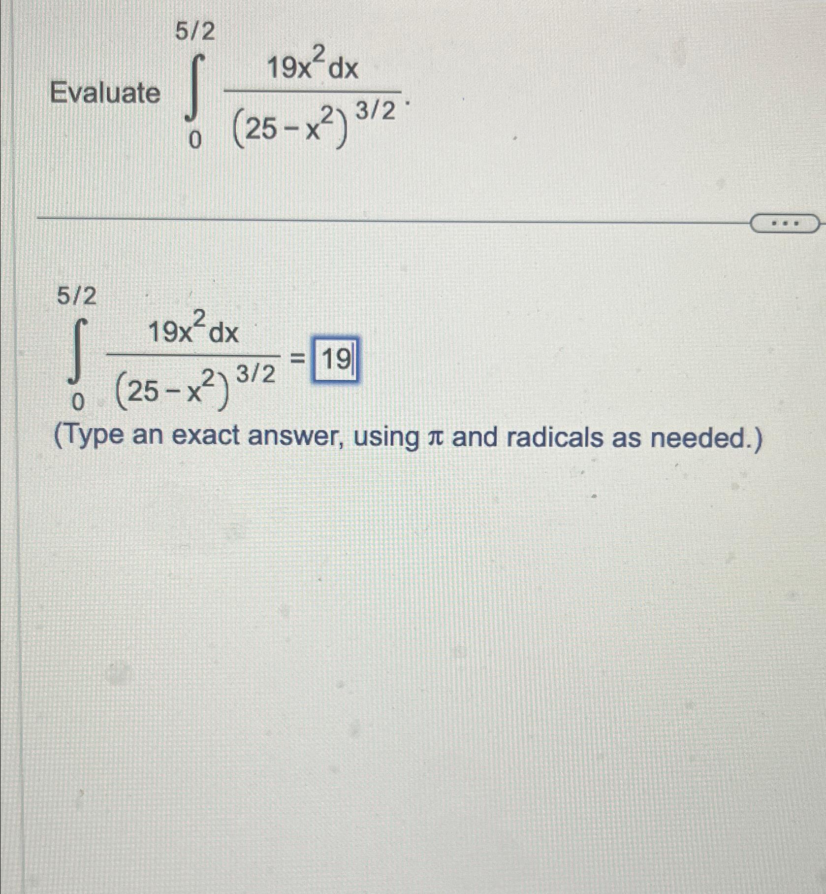 Solved Evaluate | Chegg.com