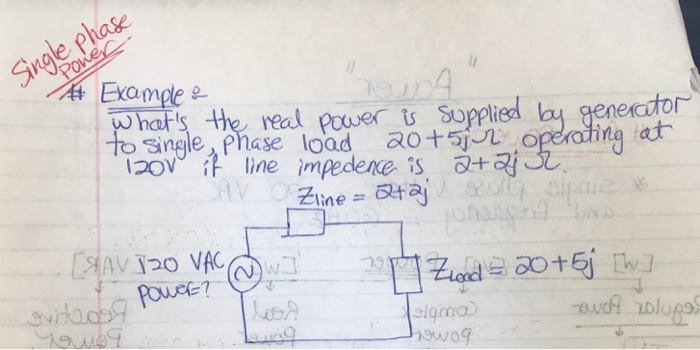 Solved Power Single phase # Example : Tout What's the real | Chegg.com