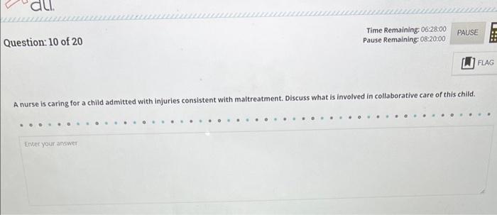 Solved A nurse is caring for a child admitted with injuries | Chegg.com