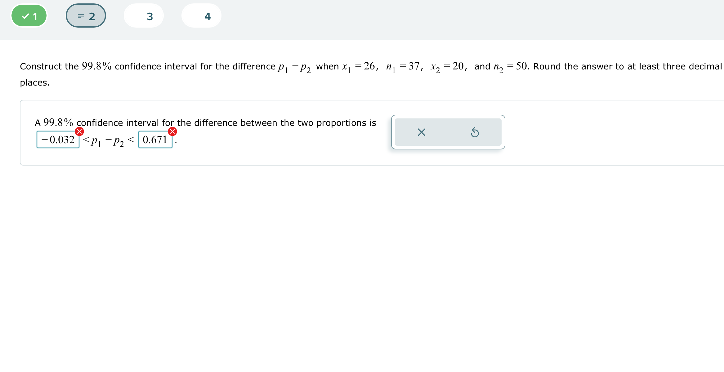 Solved Construct the 99.8% ﻿confidence interval for the | Chegg.com