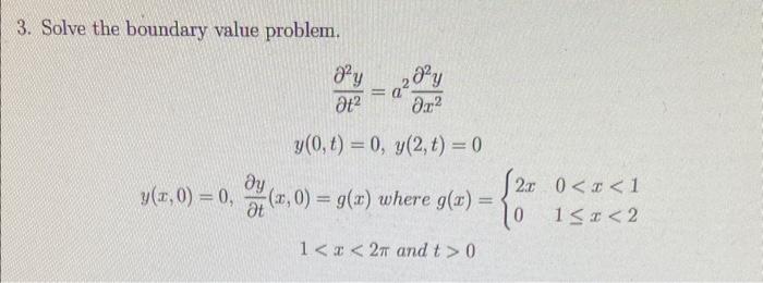 Solved 3. Solve the boundary value problem. | Chegg.com