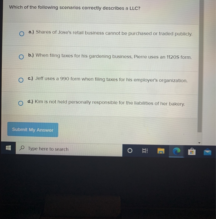 Solved Which of the following scenarios correctly describes | Chegg.com