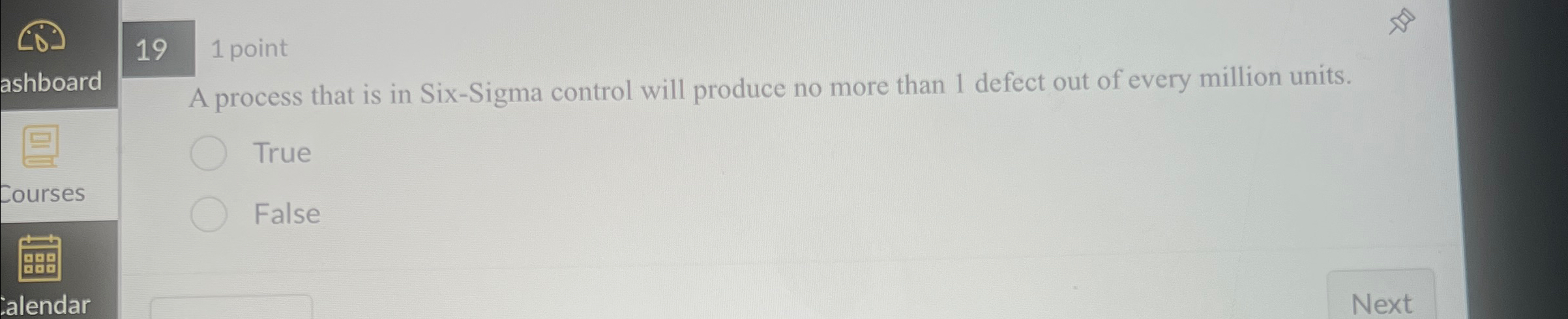 Solved 191 ﻿pointA process that is in Six-Sigma control will | Chegg.com