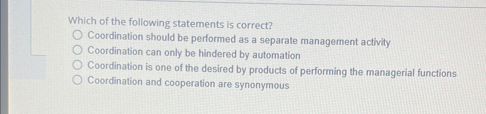 Solved Which of the following statements is | Chegg.com