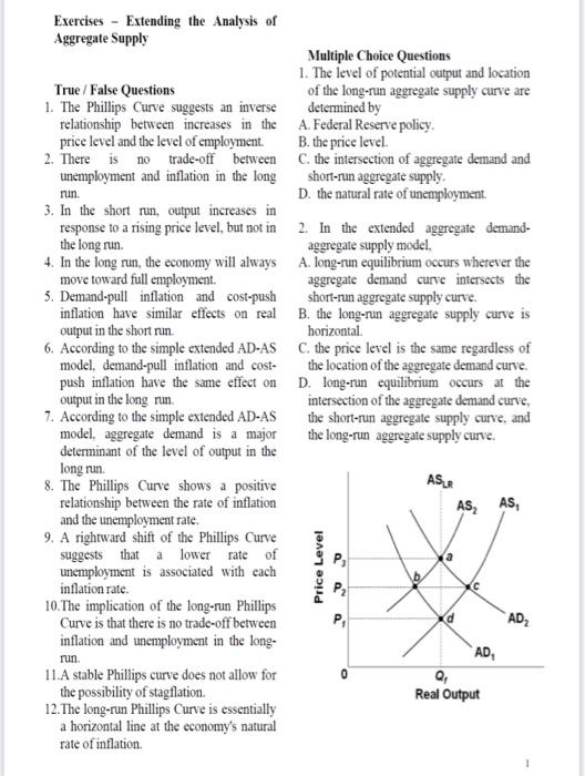 Solved Exercises - Extending the Analysis of Aggregate | Chegg.com