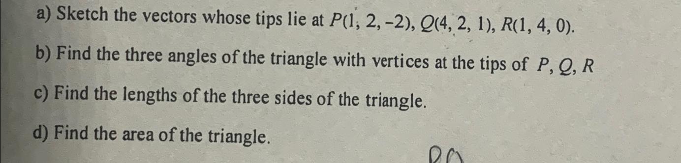 Solved a) ﻿Sketch the vectors whose tips lie at | Chegg.com