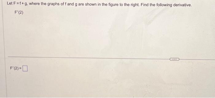 Solved Let F=f+g, where the graphs of f and g are shown in | Chegg.com