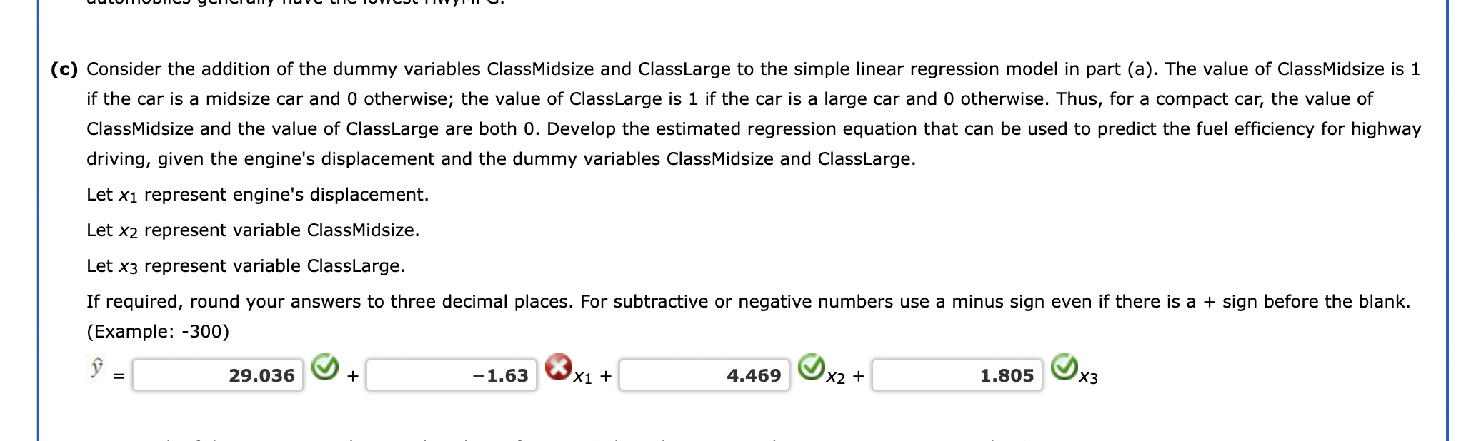 Solved (c) ﻿Consider the addition of the dummy variables | Chegg.com