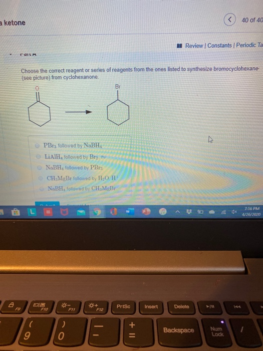 Solved a ketone