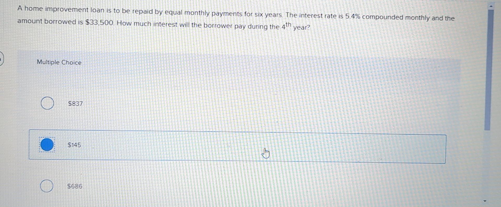 Solved A home improvement loan is to be repaid by equal | Chegg.com