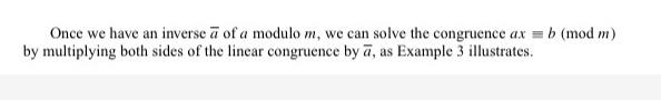 Solved 6. Find an inverse of a modulo m for each of these | Chegg.com