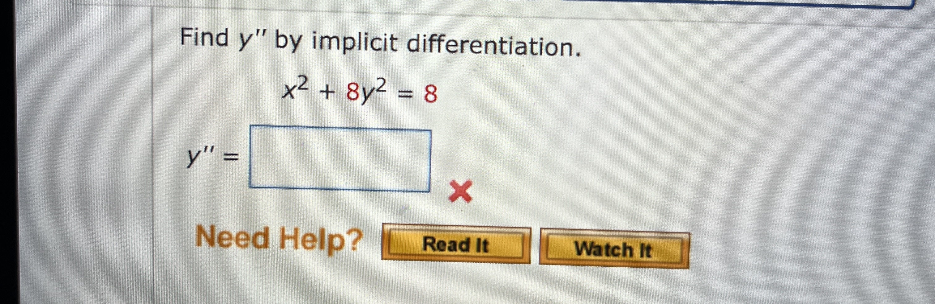 Solved Find y'' ﻿by implicit | Chegg.com