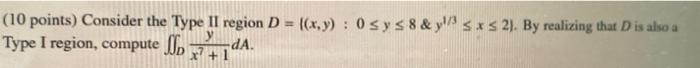 Solved (10 points) Consider the Type II region | Chegg.com