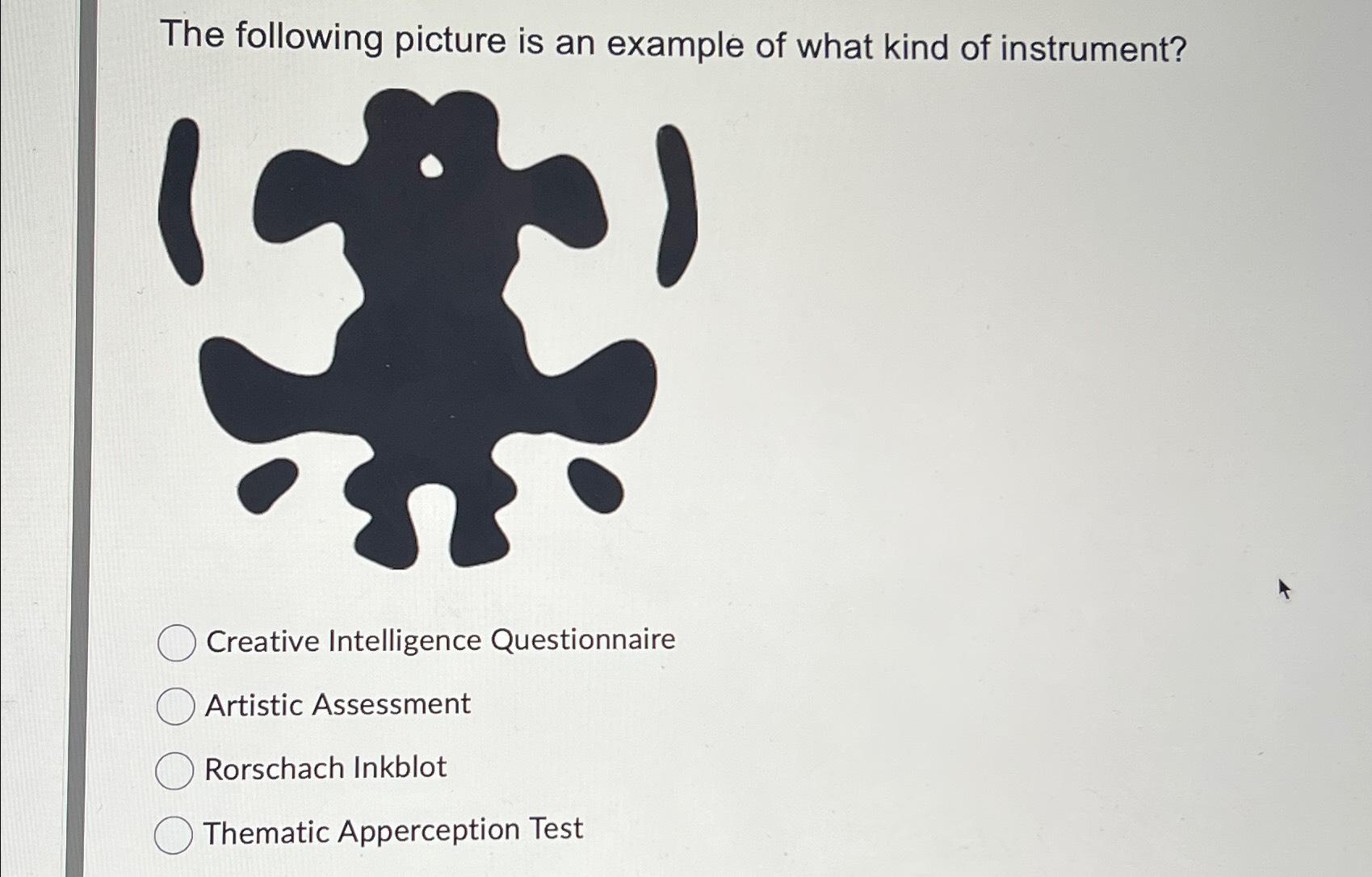 Solved The following picture is an example of what kind of | Chegg.com