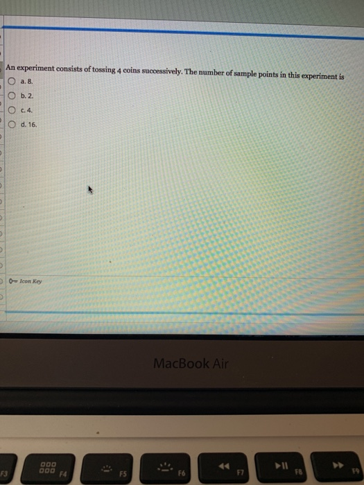 Solved An experiment consists of tossing 4 coins | Chegg.com