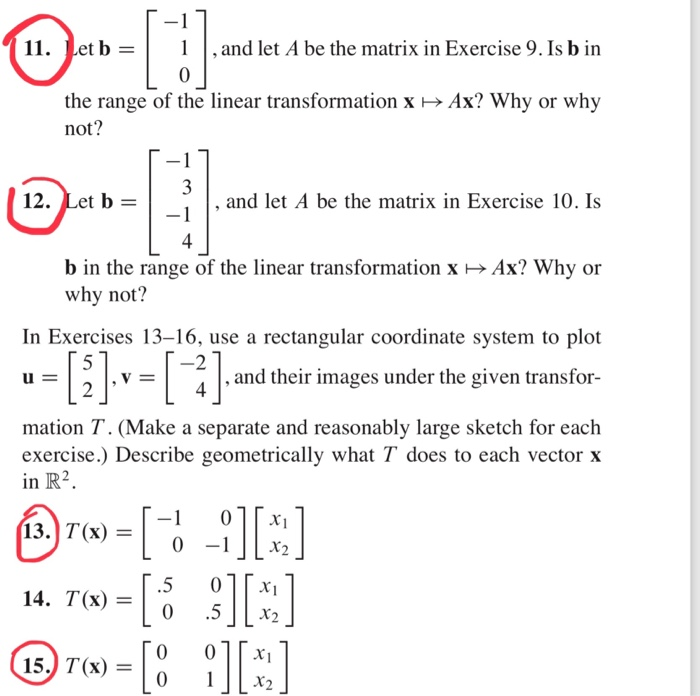11. Let b = 1 , and let A be the matrix in Exercise | Chegg.com