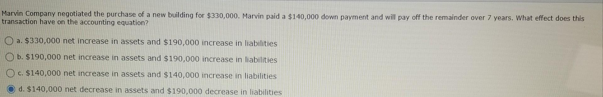 Marvin Company negotiated the purchase of a new | Chegg.com