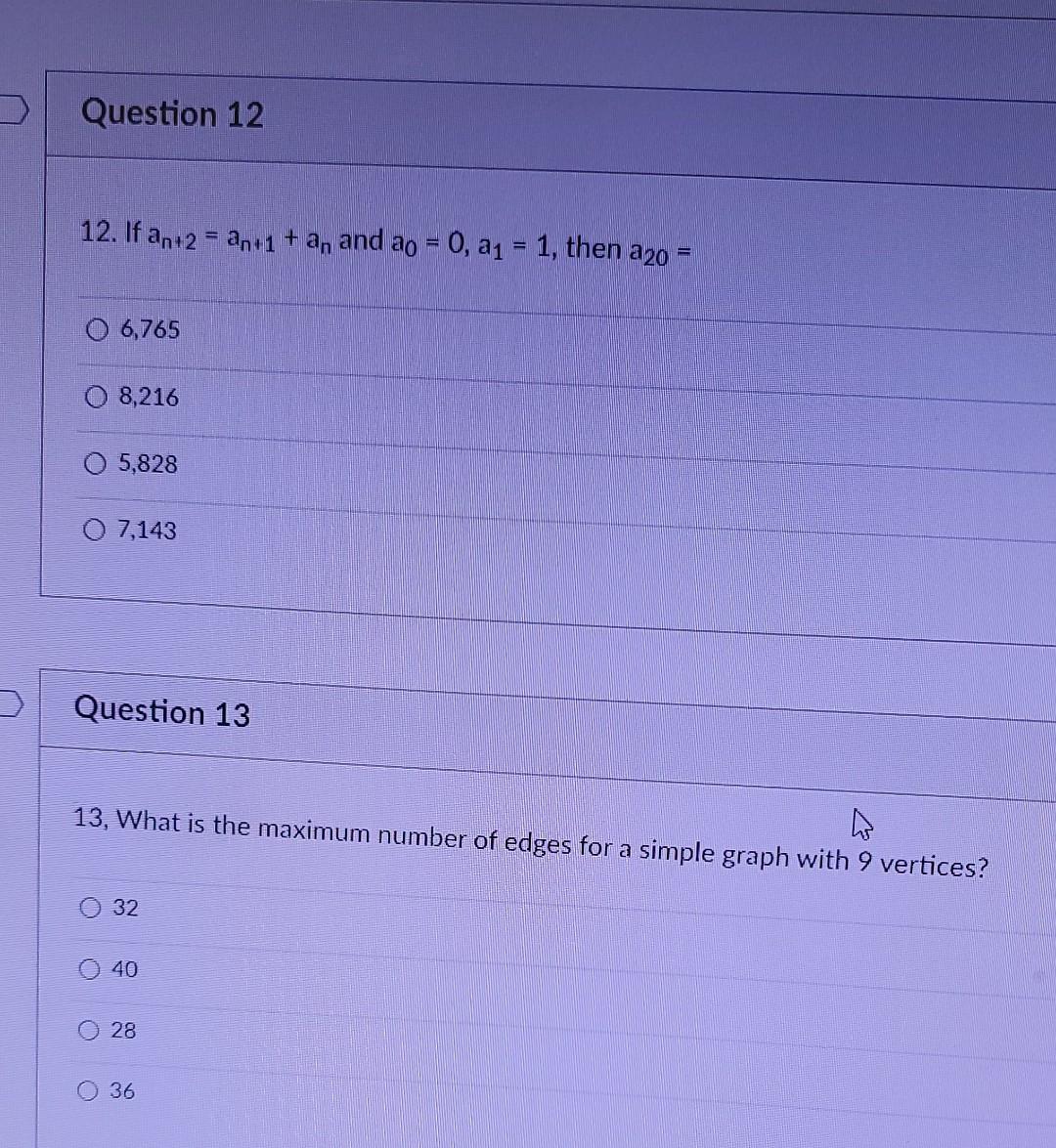 Solved Question 8 8. If an+1 = 3a + 1 and ao = 2, then ag | Chegg.com