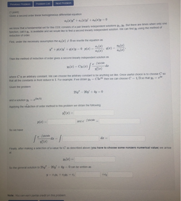 Solved Previous Problem Problem List Next Problem 1 Point 5893