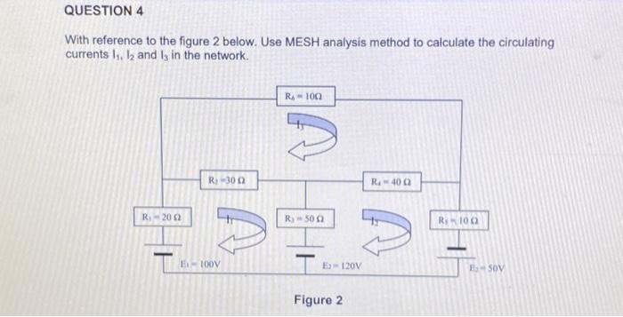 Solved With reference to the figure 2 below. Use MESH | Chegg.com