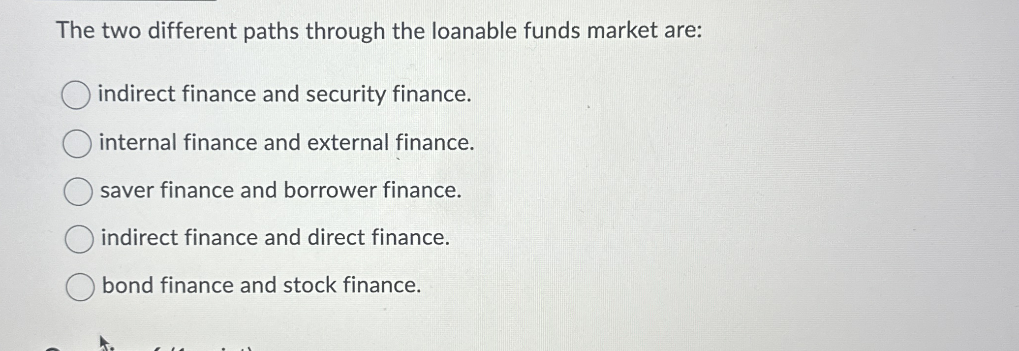 Solved The two different paths through the loanable funds | Chegg.com