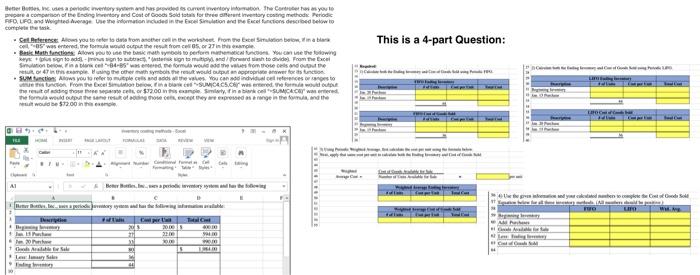 Solved This is a 4-part question. Please answer all | Chegg.com