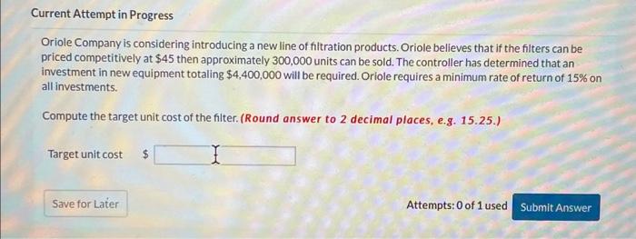 Solved Oriole Company is considering introducing a new line | Chegg.com