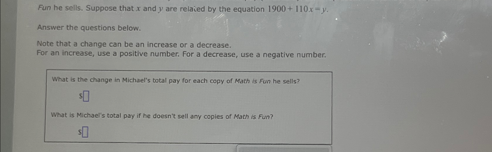 Solved Fun he sells. Suppose that x ﻿and y ﻿are relaied by | Chegg.com