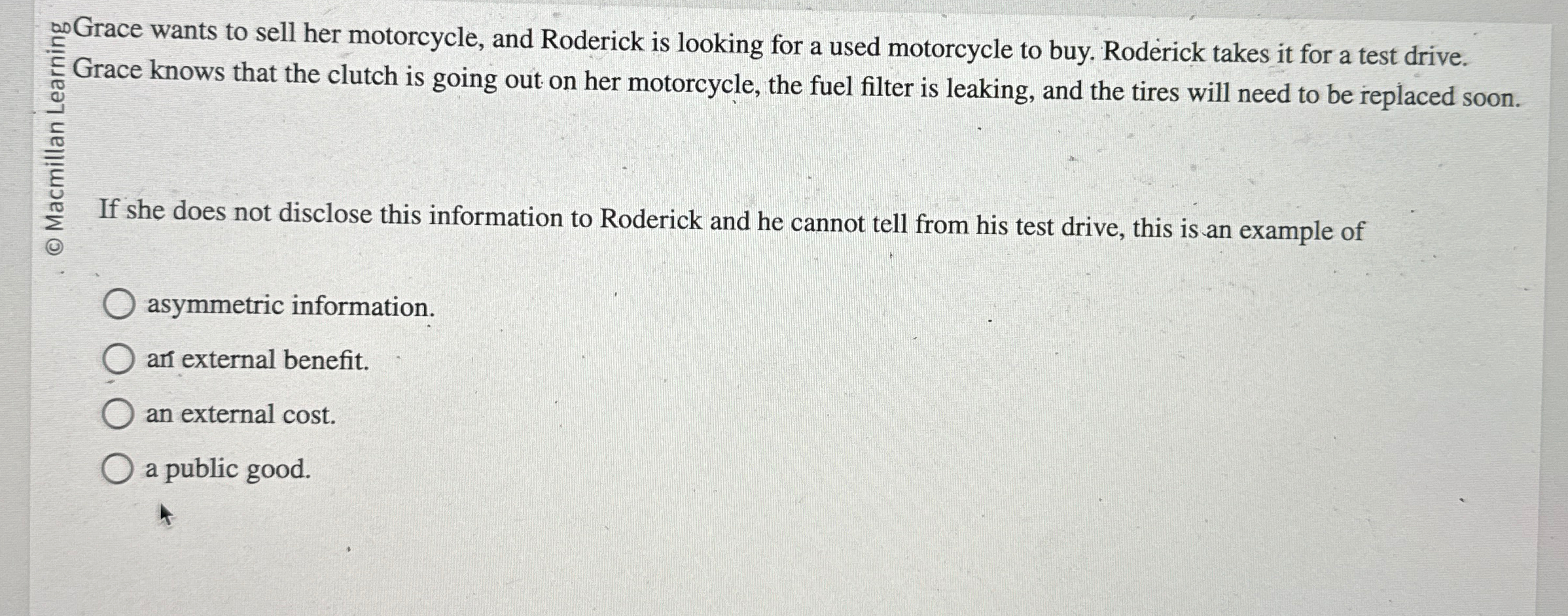 Solved If she does not disclose this information to Roderick | Chegg.com