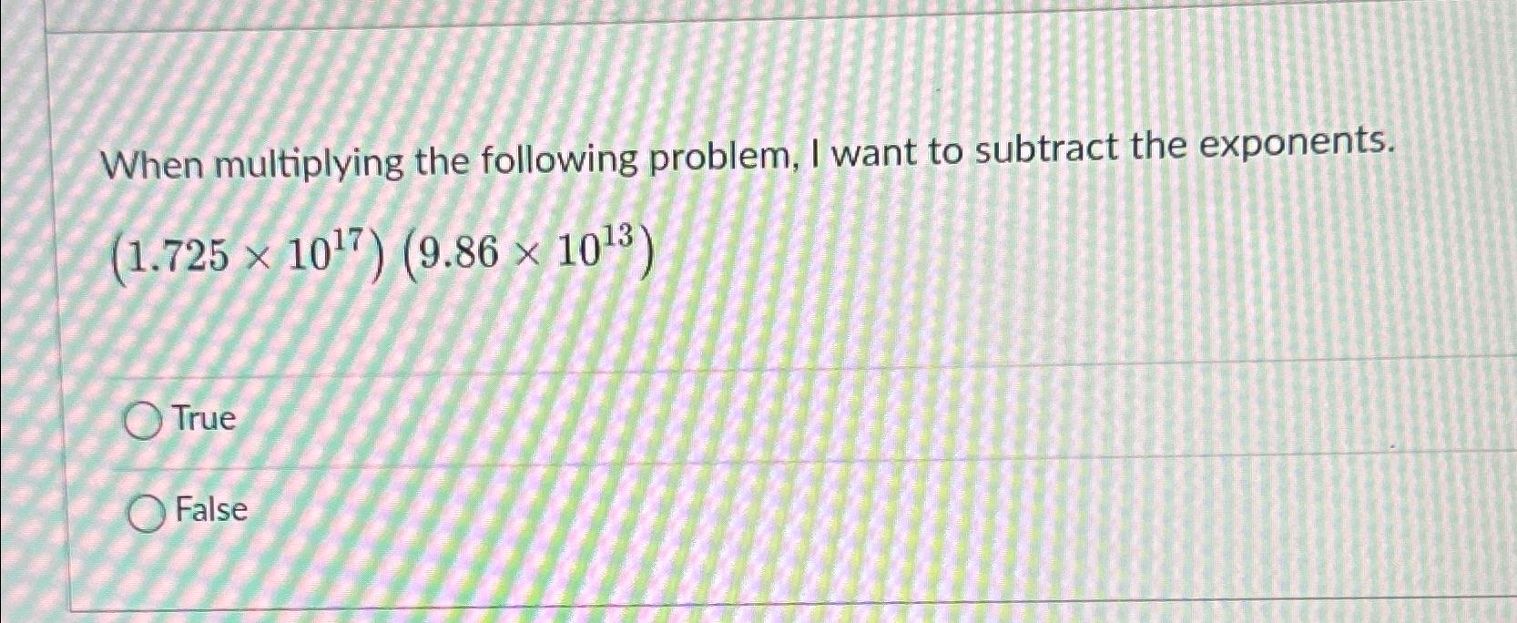 Solved When multiplying the following problem, I want to | Chegg.com