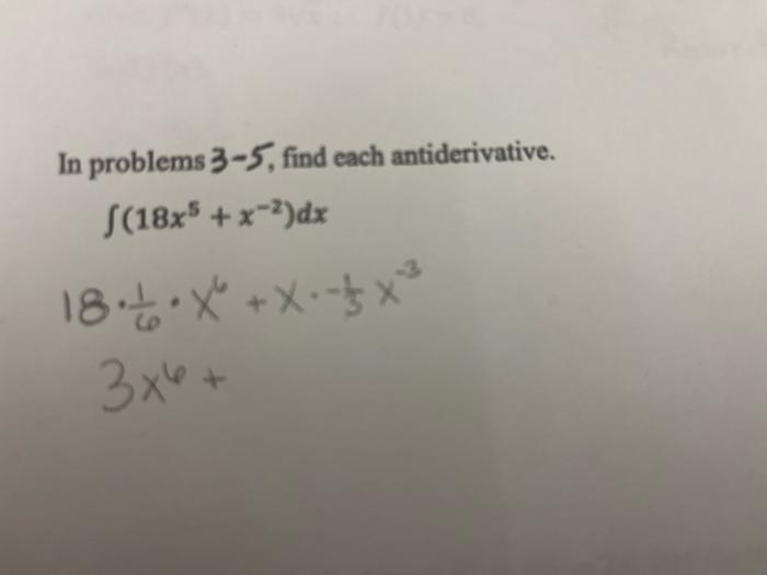 Solved In problems 3-5, find each antiderivative. | Chegg.com