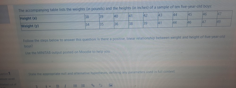 Solved Regression Analysis: Weight versus Height Regression | Chegg.com