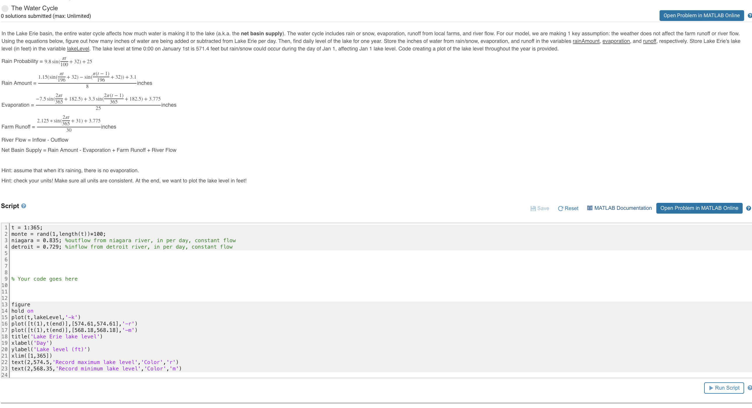 The Water Cycle0 ﻿solutions submitted (max: | Chegg.com