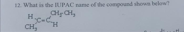 Solved 1. The common name for the compound CH3−CH2−O−CH3 is | Chegg.com