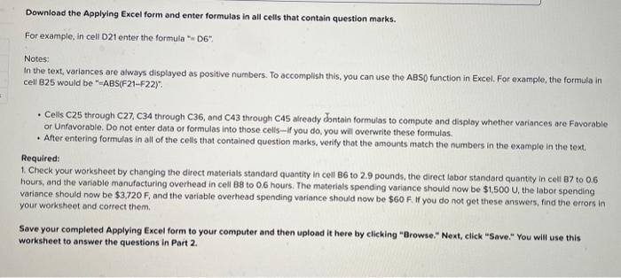 Solved Download the Applying Excel form and enter formulas | Chegg.com