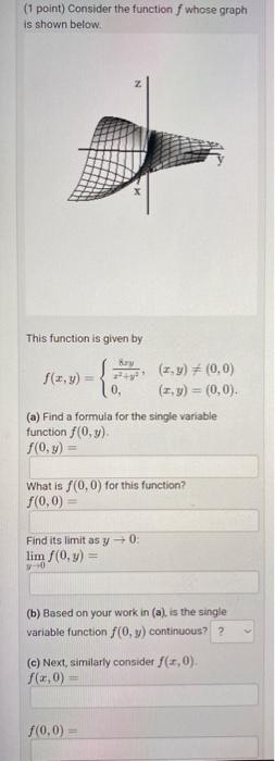 Solved (1 point) Consider the function f whose graph is | Chegg.com