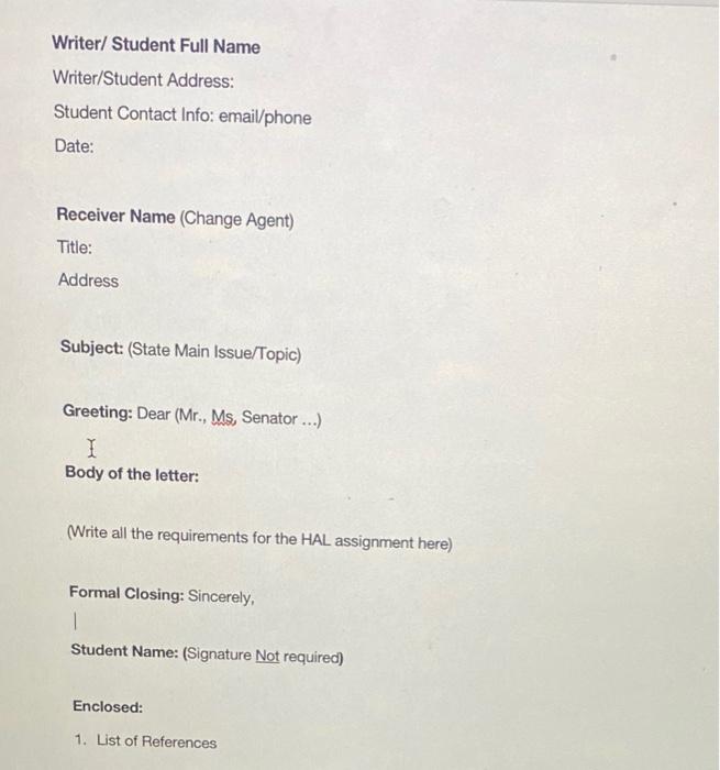 Solved Writer/ Student Full Name Writer/Student Address: | Chegg.com Solved Writer/ Student Full Name Writer/Student Address: | Chegg.com