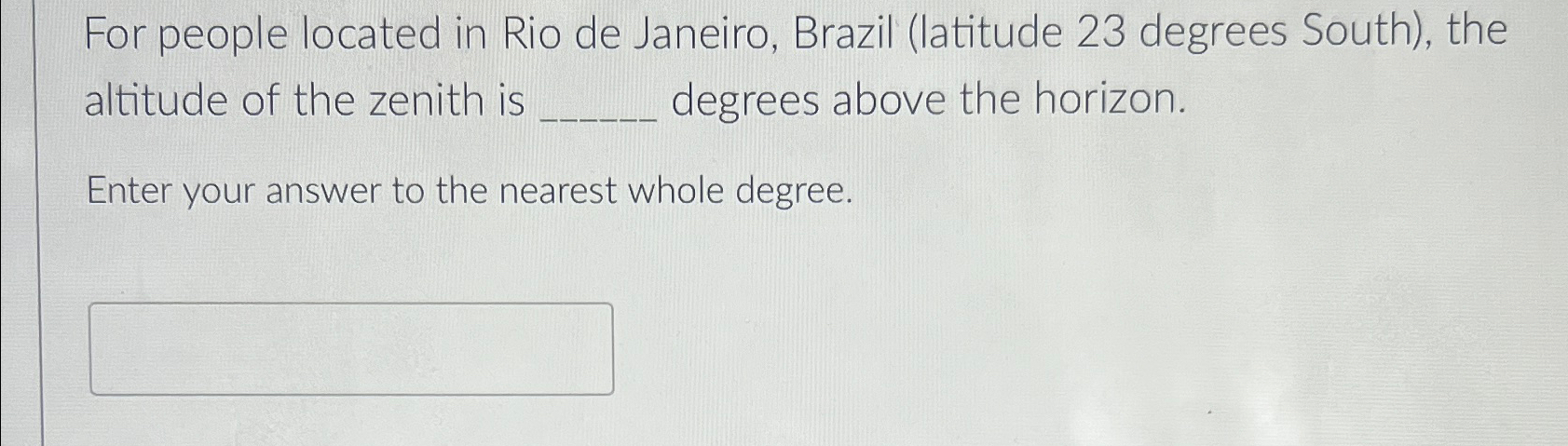 Solved For people located in Rio de Janeiro, Brazil | Chegg.com