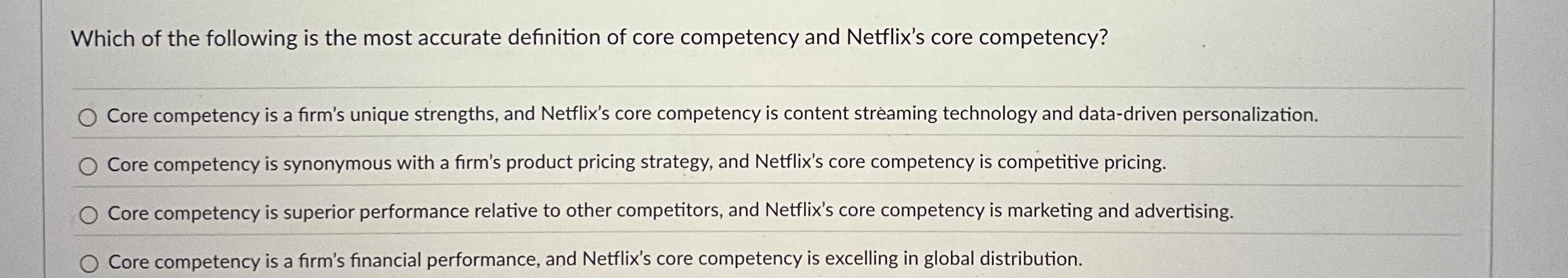 Solved Which of the following is the most accurate | Chegg.com